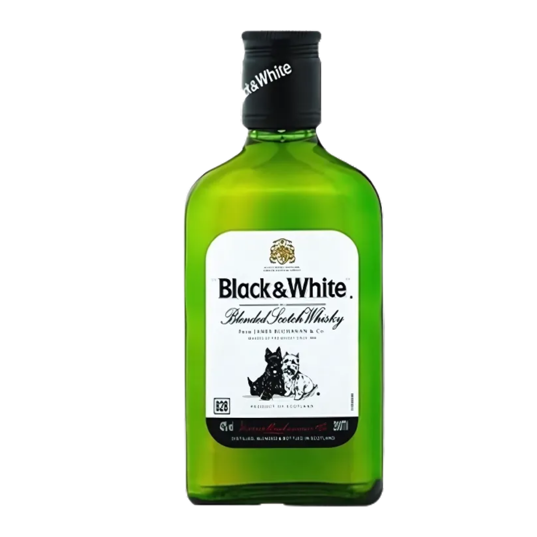 Black and White Blended Scotch Whisky 200ml – Oak & Barrel